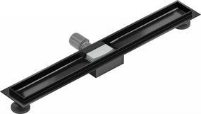 Mexen Flat nerezový sprchový žlab 70 cm - tělo žlabu bez krytu, černá, 1715070