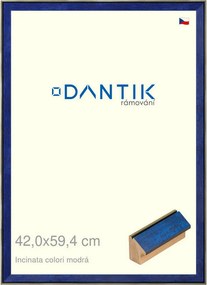 DANTIK rámeček 42x59,4 | INCLINATA colori modrá (Plexi Čiré)