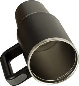 KIK černá / Termohrnek s brčkem / 1200 ml / dvojitá stěna / brčko