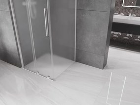 Mexen Velar, sprchový kout s posuvnými dveřmi 100 x 100 cm, 8mm sklo námraza, chromová, 871-100-100-31-01