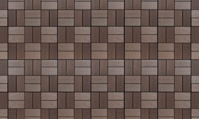 ALFIstyle WPC podlahové dlaždice 30x30 cm, hnědá, (balení 11ks)