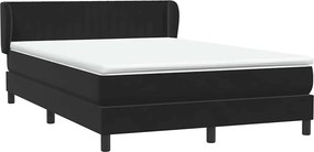 Box spring postel s matrací černá 160x210 cm samet 3317699