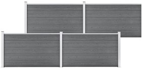Zahradní plot WPC 699 x 106 cm šedý 3053249