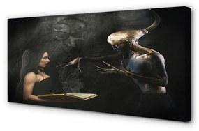 Obrazy na plátně Žena temná postava 125x50 cm
