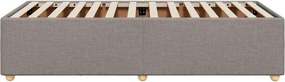 Rám postele bez matrací taupe 90x200 cm textil 3284705