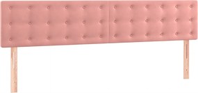 Box spring postel s matrací růžová 180x200 cm samet 3141562