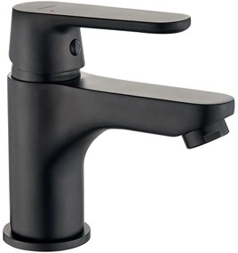 Kuchinox Dima, umyvadlová baterie včetně odtokové zátky ClickClack h-132, černá matná, LAV-BQD_722D