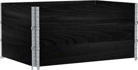 Zahradní truhlík černý 120 x 80 cm masivní borové dřevo 3295424