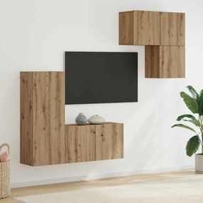 Televizní skříň 4 ks Artisanový dub Kompozitní dřevo 3402765