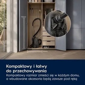 Electrolux EB31C1DB modrá / Sáčkový vysavač / 750 W / 3 L / 78 dB / HE