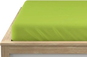 Jersey prostěradlo BASIC světle zelené 90 x 200 cm