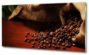 Wallmuralia Foto obraz skleněný horizontální Zrnka kávy 100x50
