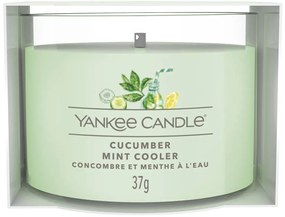 Yankee Candle –  votivní svíčka ve skle Cucumber Mint Cooler (Okurková limonáda s mátou), 37 g