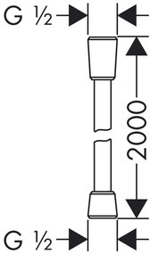 Hansgrohe Isiflex - Sprchová hadice 2000 mm, chrom 28274000