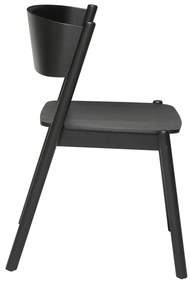 HÜBSCH Dřevěná jídelní židle OBLIQUE černá 331604