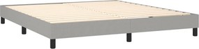 Box spring postel s matrací světle šedá 180 x 200 cm textil 3140153