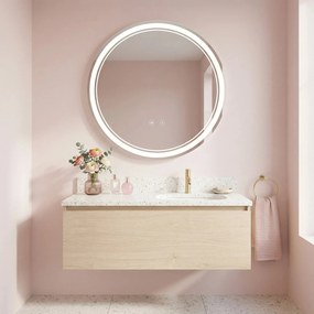 Tutumi Zrcadlo ⌀90 cm s vyhříváním a regulovatelným LED osvětlením HOM-00206