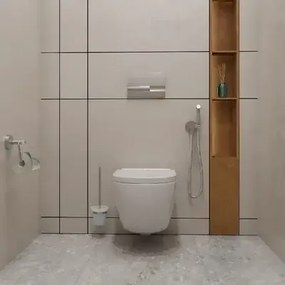 kielle Oudee - WC štětka nástěnná s držákem | matné sklo/chrom