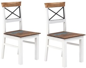 Set 2 židlí z recyklovaného dřeva Melbourne