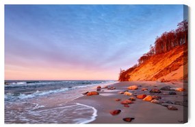 Obraz Útesy Na Polské Pláži Nedostatek Nedostatek Přírodní plátno 90x60