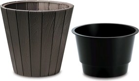 Květináč z prken Woode hnědý
