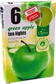 Zelené jablko, čajová svíčka 6ks 276