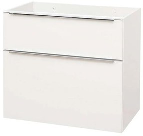 Mereo, Mailo, koupelnová skříňka 81cm, bílá, chrom madlo CN511S