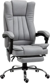 Kancelářská židle Vinsetto s masážní funkcí, ergonomická pracovní židle s vyhřívací funkcí, sklápěcí provedení, výškově nastavitelná otáčecí židle s o