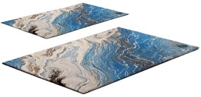 Modré koupelnové předložky v sadě 2 ks 60x100 cm – Foutastic
