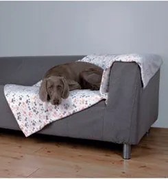 Trixie GmbH a Co.KG Deka pro psy LINGO kosti,tlapky 100x150cm bílá/béžovTR