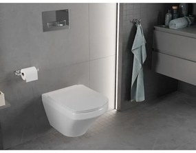 Mexen Vito, závěsné WC Rimless 54,5 x 37 cm s pomalu padajícím sedátkem z duroplastu, bílá, 30174000