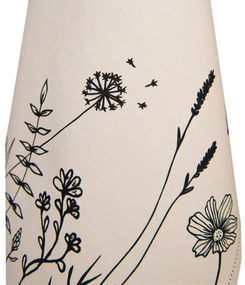 Béžová bavlněná utěrka s květinami Flora And Fauna – 50x70 cm