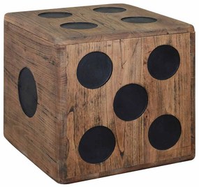 Úložný box mindi dřevo 40 x 40 x 40 cm design hrací kostky 244559