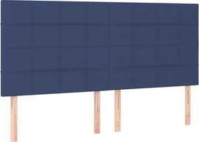 Box spring postel s matrací modrá 180x200 cm textil 3137179