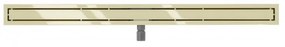 Lineární odtokový žlab 160 cm MEXEN FLAT 2v1 zlatý