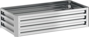 Outsunny Vyvýšený Záhon z Oceli, Studený Rám pro Růst S Otevřeným Dnem, Zahradní Box pro Rostliny 120x60x30,5 cm pro Zahradu, Balkon, Terasu, Rostlin…