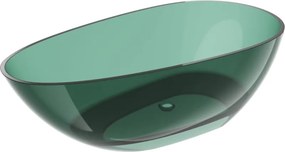 Mexen Glass průhledná volně stojící vana 170 x 85 cm, chromová zátka - 58061708511