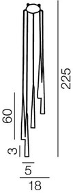 Minimalistické svítidlo Stylo 5 černé