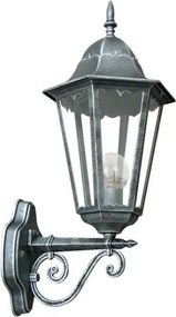 FAN LANT-FIRENZE/AP1A Venkovní nástěnné svítidlo UP FIRENZE černá/stříbrná, 1xE27, IP44, 28,5 x 51,8 x 20,5 cm - FANEUROPE