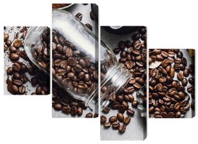 Vícedílný obraz Ingredience Pro Přípravu Kávy Nedostatek Nedostatek Přírodní plátno 120x75