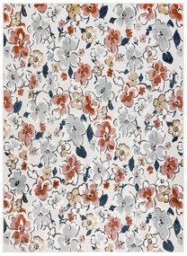 Dywany Łuszczów, Kusový koberec Botanic 65239 flowers ecru – na ven i na doma, 78x150, vícebarevná, chodba / předsíň