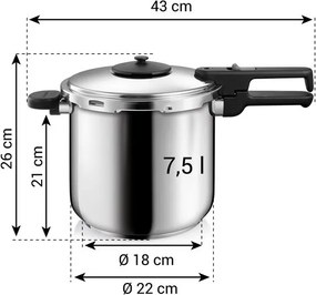 TESCOMA Tlakový hrnec GrandCHEF 7,5 l