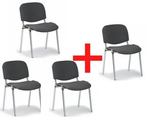 Antares Konferenční židle VIVA chrom 3+1 ZDARMA, šedá