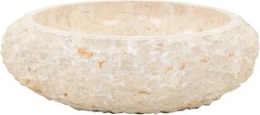 Umyvadlo 40 x 12 cm mramor krémové 142777