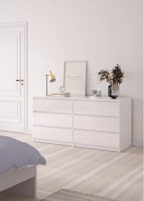 Bílá komoda 154x76x50 cm Naia – Tvilum