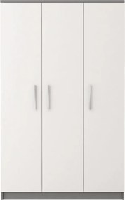 IDZ Šatní skříň OMEGA II 3D 19, 120 cm Bílá/Grafit