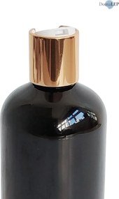 Dávkovač na mýdlo 300 ml černý s bílo-zlatým DISC TOP BELA