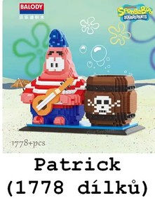 Spongebob stavebnice Číslovka: Patrick (1778 dílků)