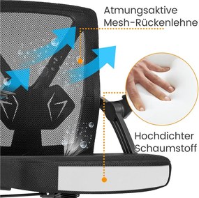 Kancelářská židle Yaheetech – černá (255993394945)