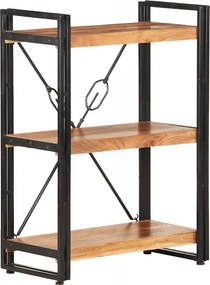 Knihovna se 3 policemi 60 x 30 x 80 cm masivní akáciové dřevo 320613